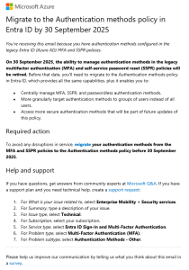 How to migrate legacy authentication policy settings